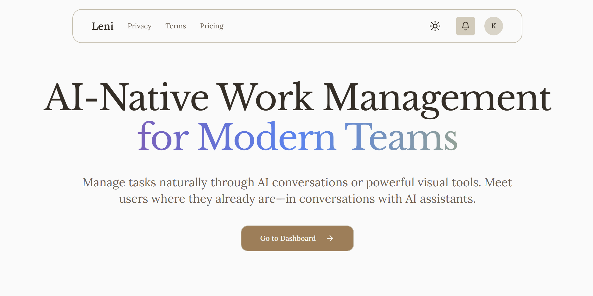 Leni - AI-native Task Manager for ChatGPT & Claude